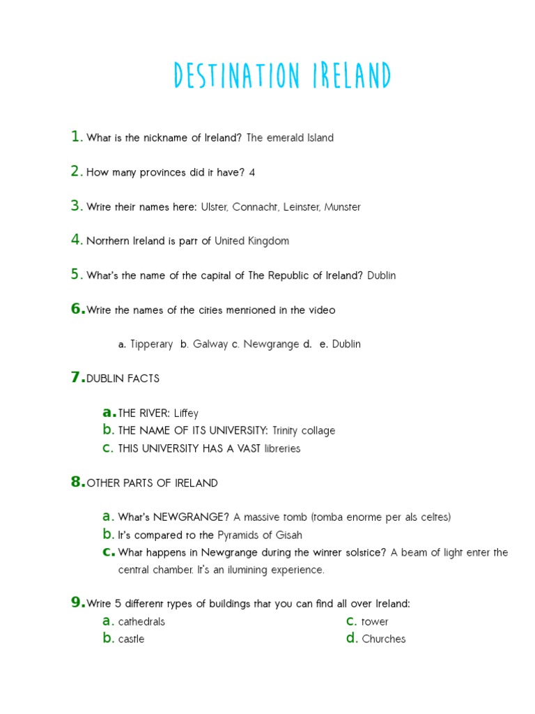 Destination Ireland | PDF | Ireland | Dublin