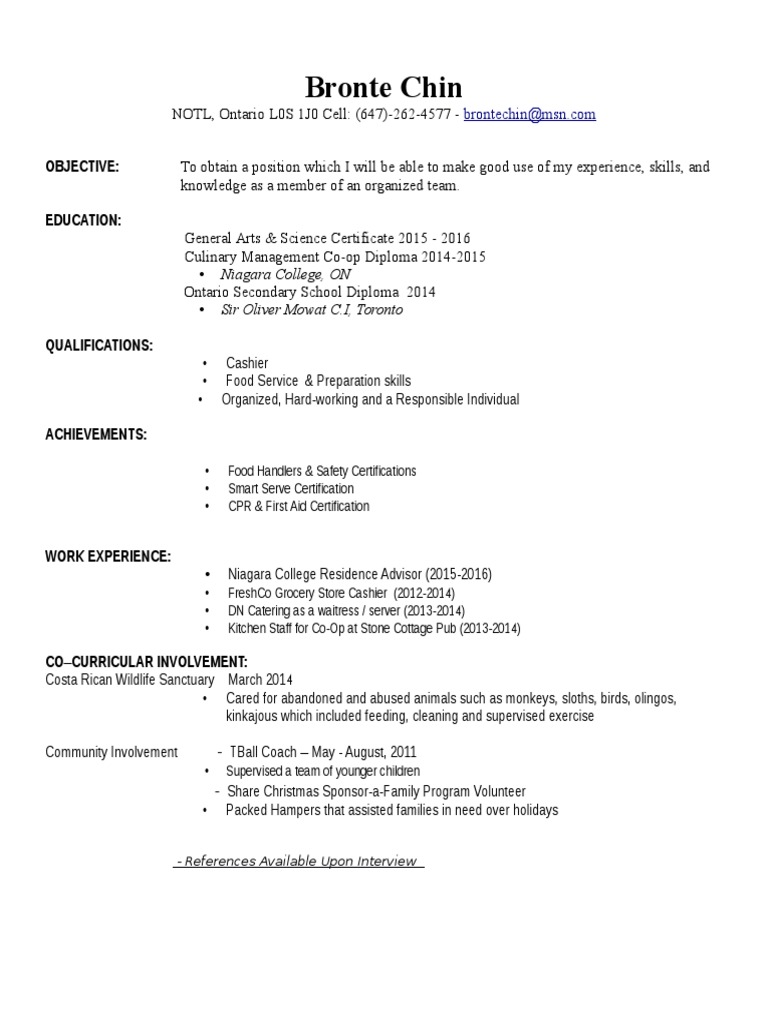 Bronte Resume1 | PDF
