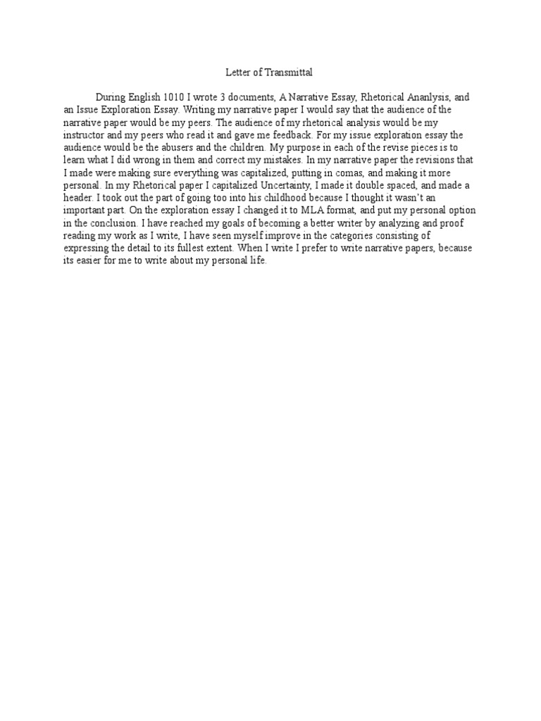 Letter of Transmittal | PDF | Language Arts & Discipline | General Fiction