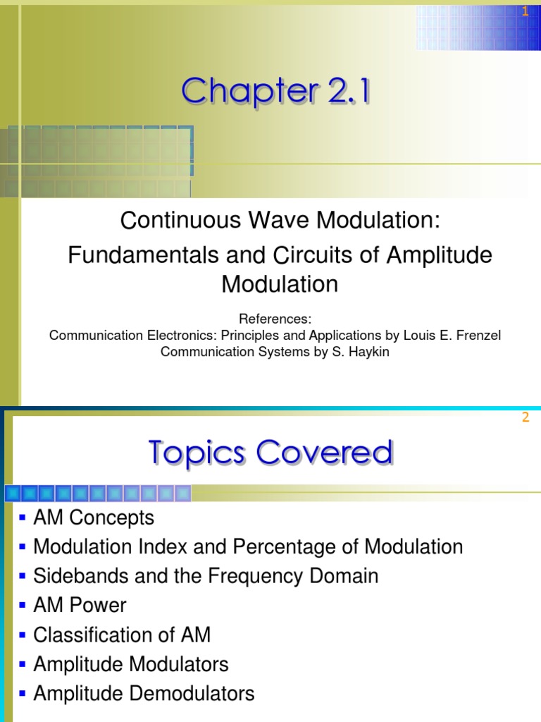 Chapter02-1 Amplitude Modulation | PDF | Detector (Radio) | Amplifier