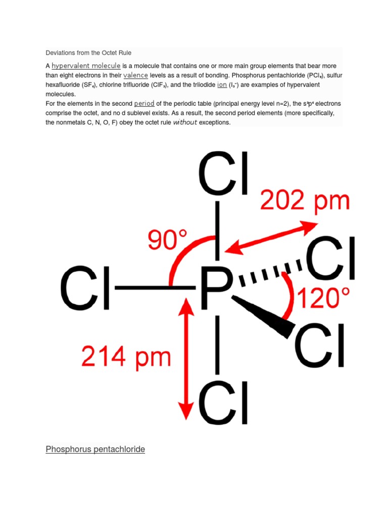 Expanded Octet Rule Chemsitry | PDF | Atomic Orbital | Covalent Bond