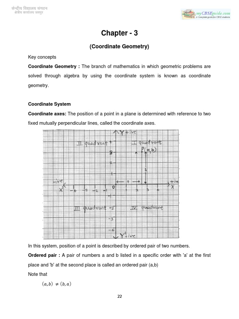 09 Impq Maths Sa 1 3 Coordinate Geometry Pdf Cartesian Coordinate System Analytic Geometry
