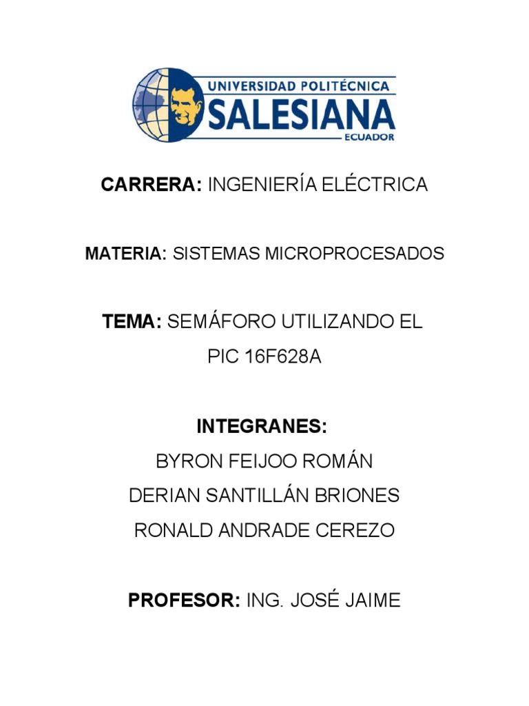Proyecto - Semáforo | PDF | Semáforo | Microcontrolador