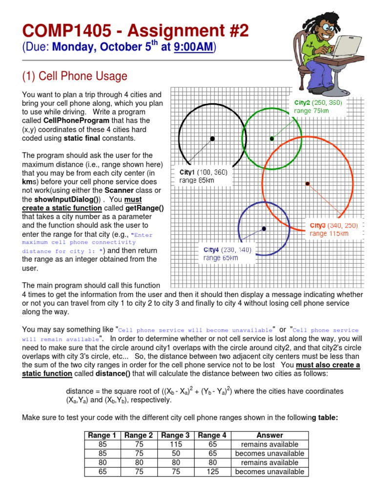 COMP1405 - Assignment #2: (1) Cell Phone Usage | PDF | String (Computer Science) | Computer File