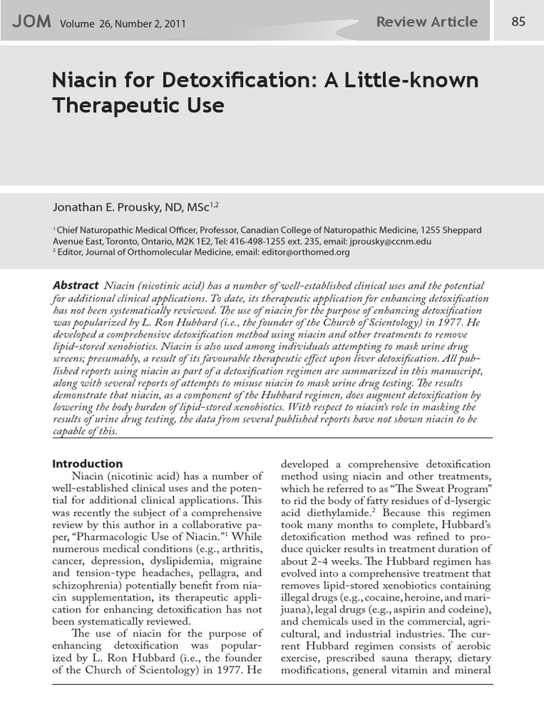 Niacin - Detoxification | PDF | Cytochrome P450 | Medicine