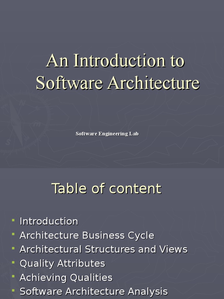 An Introduction To Software Architecture | Download Free PDF ...