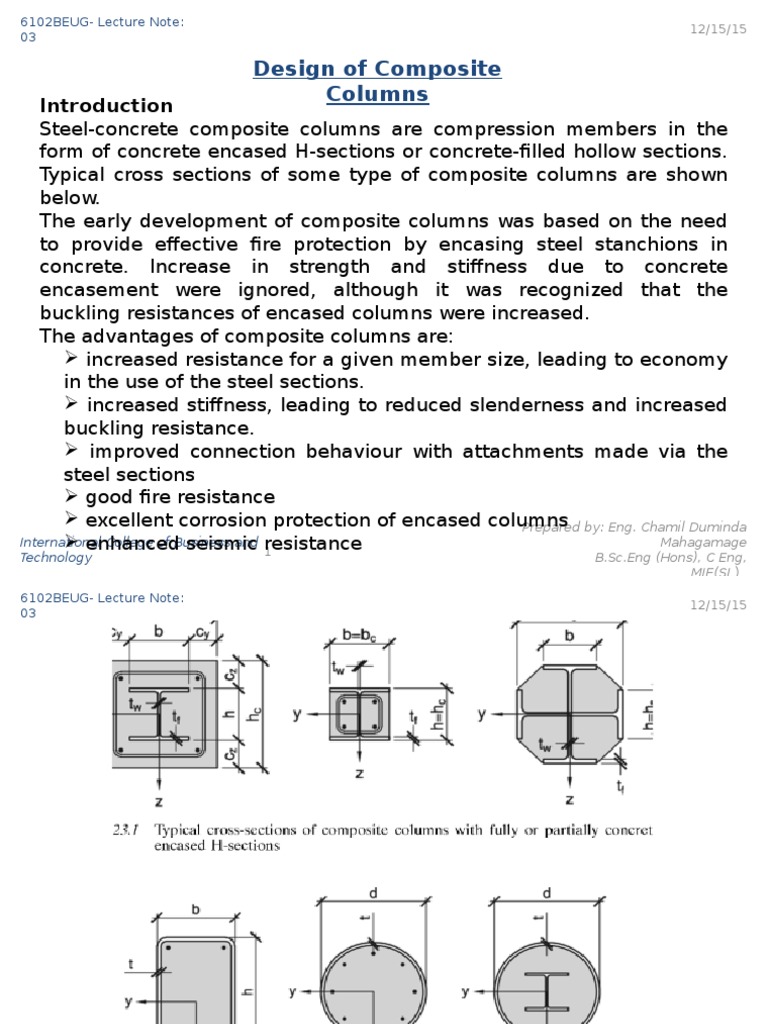 Advanced Structural Design - Lecture Note 03 | PDF | Buckling | Column