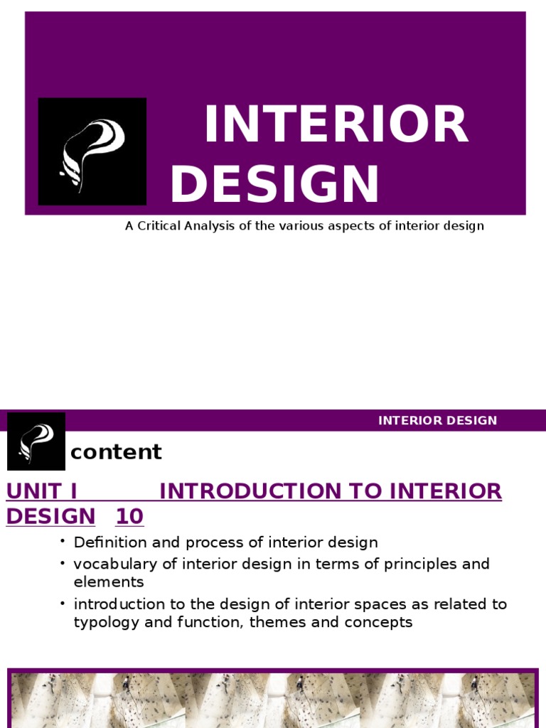 Interior Design: A Critical Analysis of The Various Aspects of Interior ...