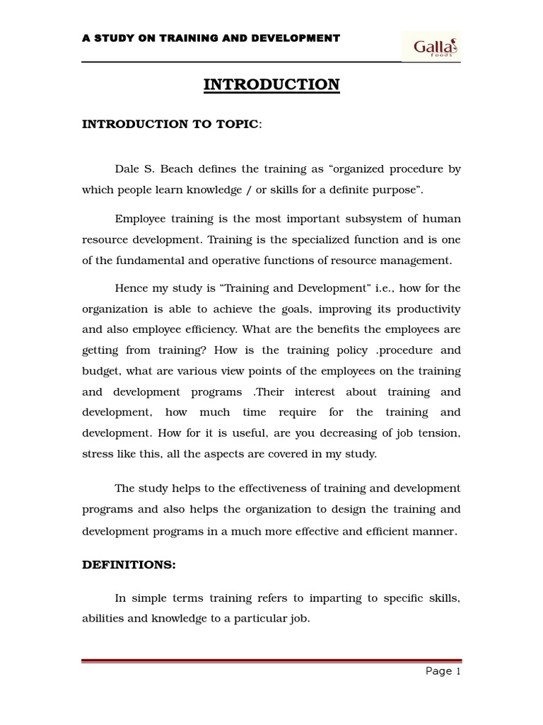 Galla Foods | PDF | Employment | Human Resources