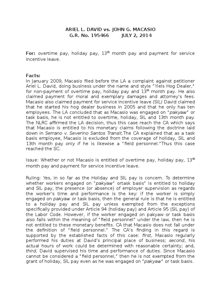 Ariel L. David vs. John G. Macasio - G.R. No. 195466 July 2, 2014 | PDF ...
