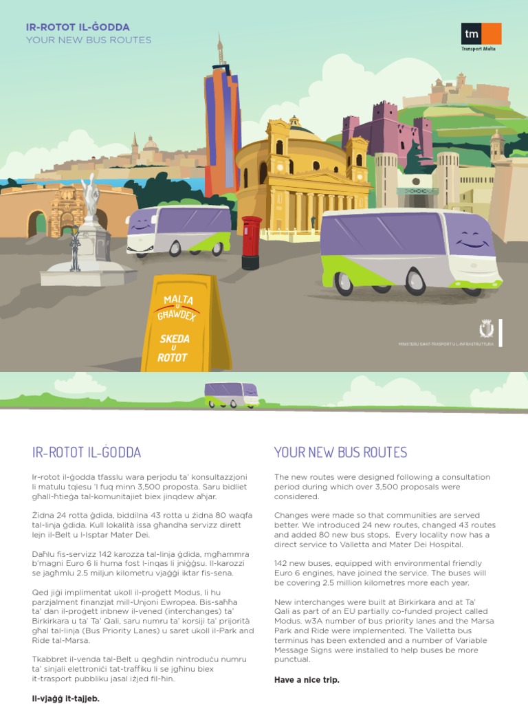 New Malta Bus Routes | Bus Transport | Public Transport | Free 30-day ...