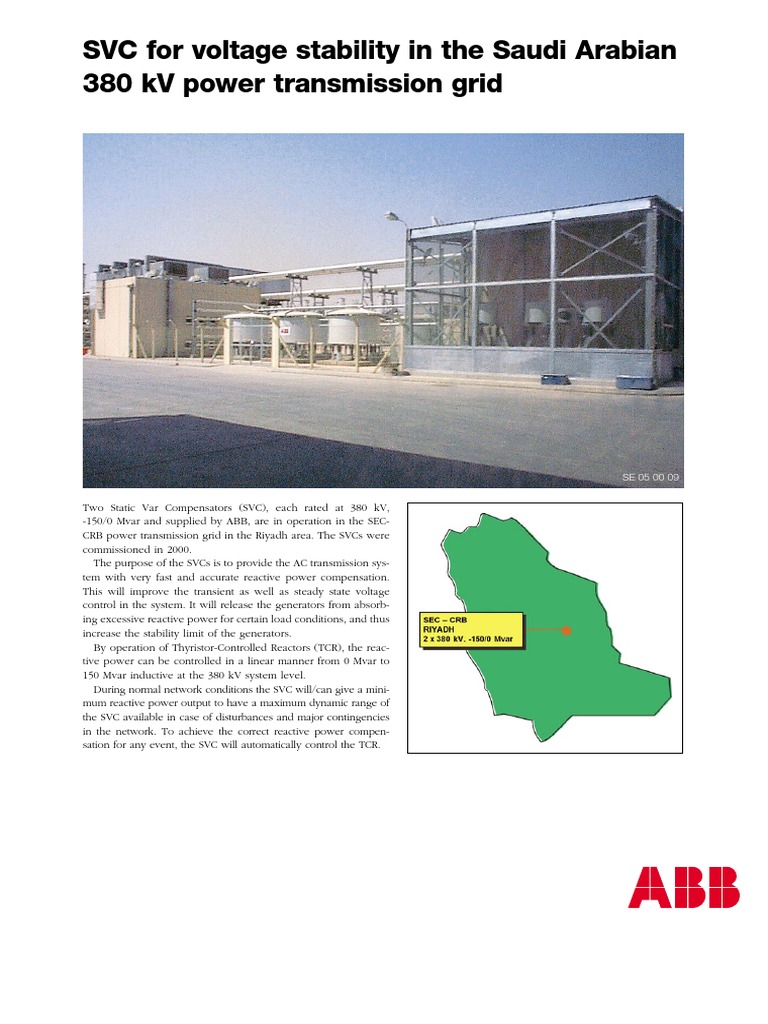 SVC For Voltage Stability in The Saudi Arabian 380 KV Power ...