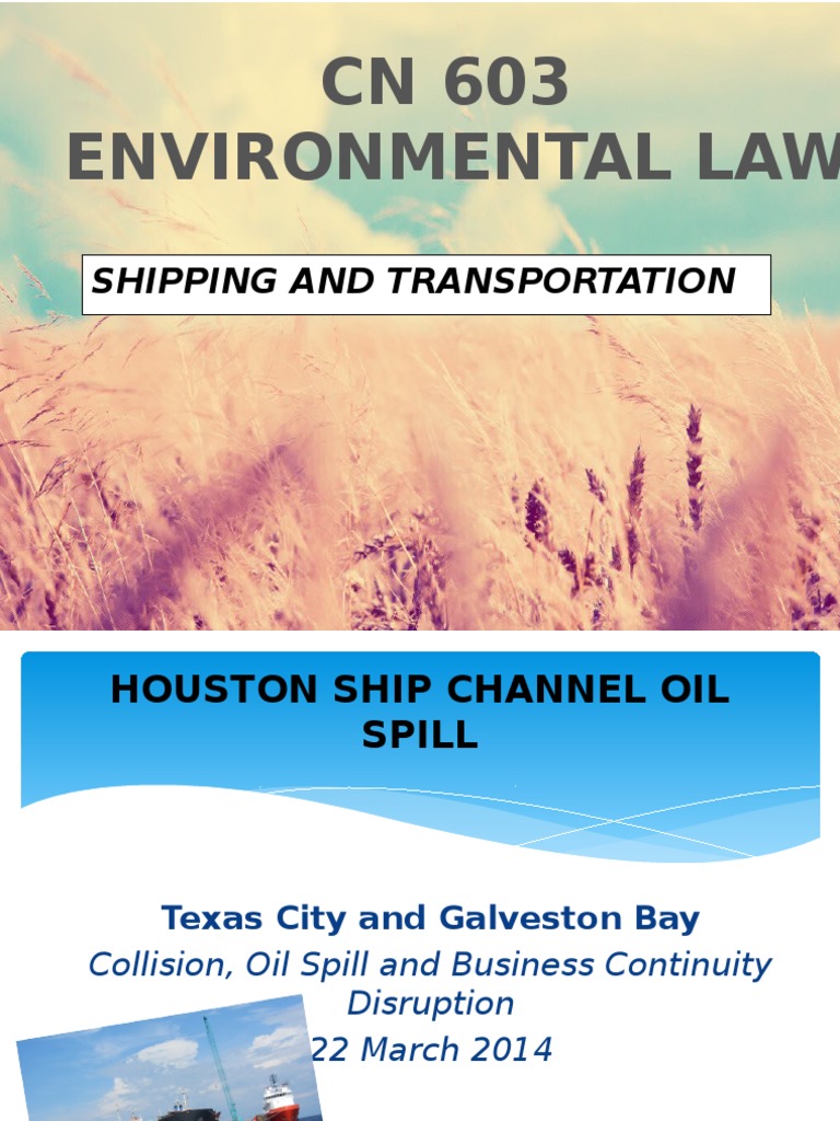 CN 603 Environmental Law: Shipping and Transportation | Download Free ...