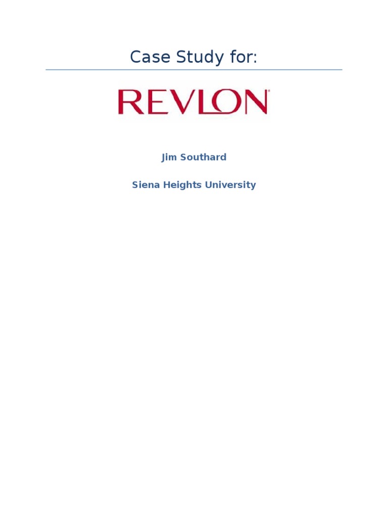 Revlon Case | PDF | Strategic Management | Cosmetics