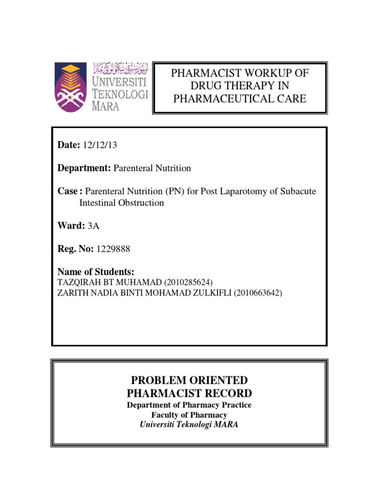 TPN PWDT Form PDF | Download Free PDF | Renal Function | Chronic Kidney ...