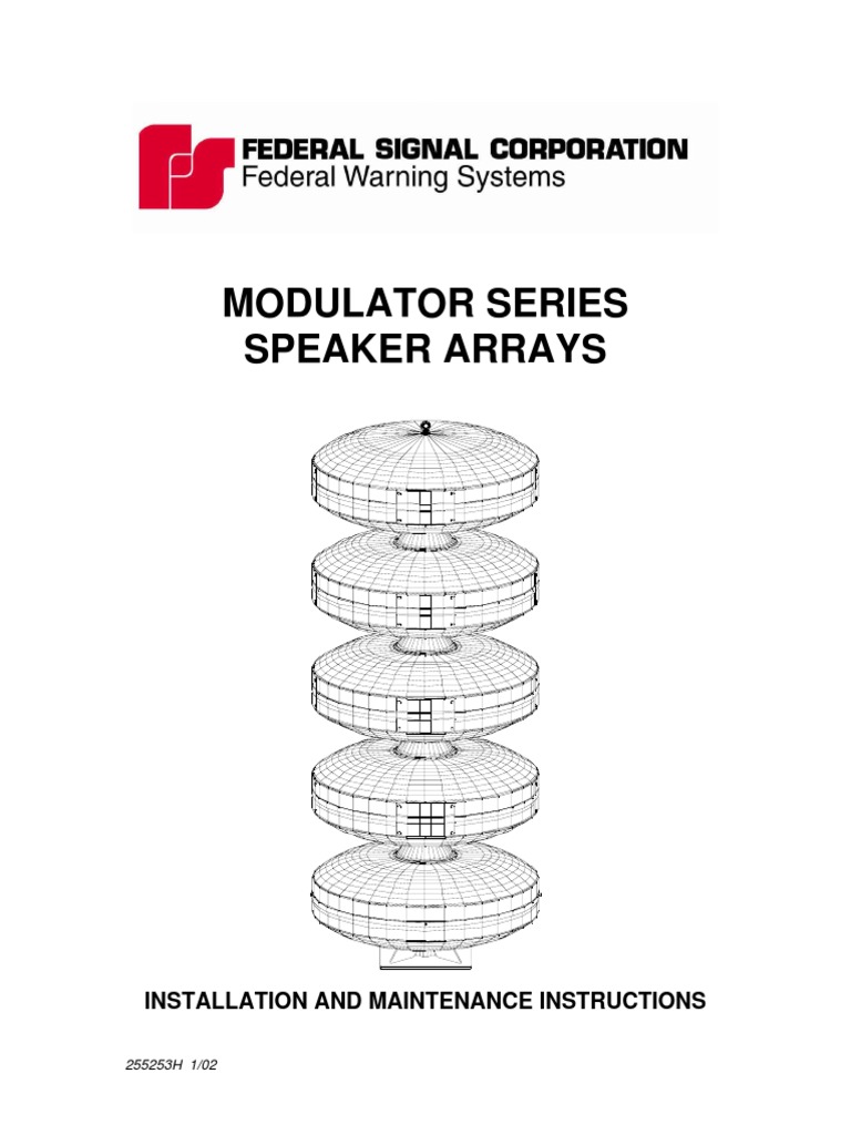 Modulator Series Speaker Arrays: Installation and Maintenance ...