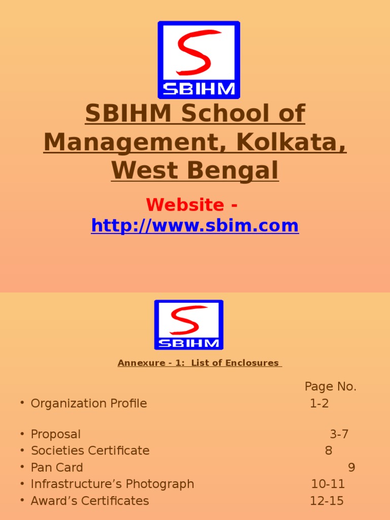 Best Hotel Management Institute in West Bengal - Sbihm | PDF | Academic ...