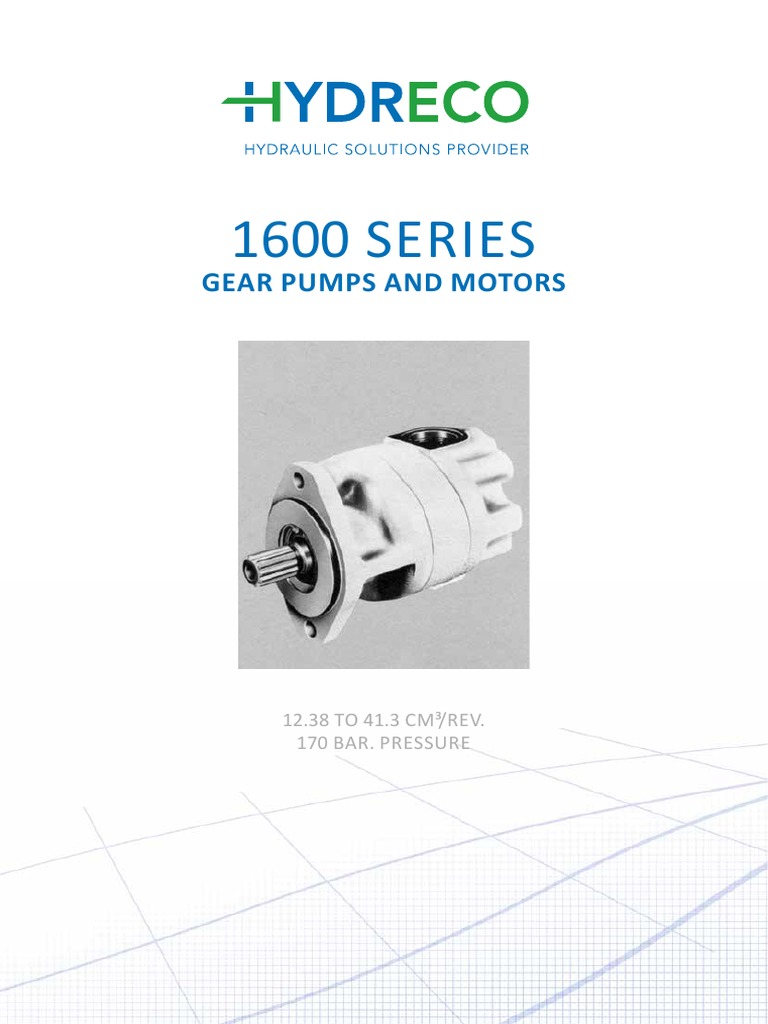 Hydreco 1600 Series Gear Pumps Overview | PDF | Viscosity | Pump