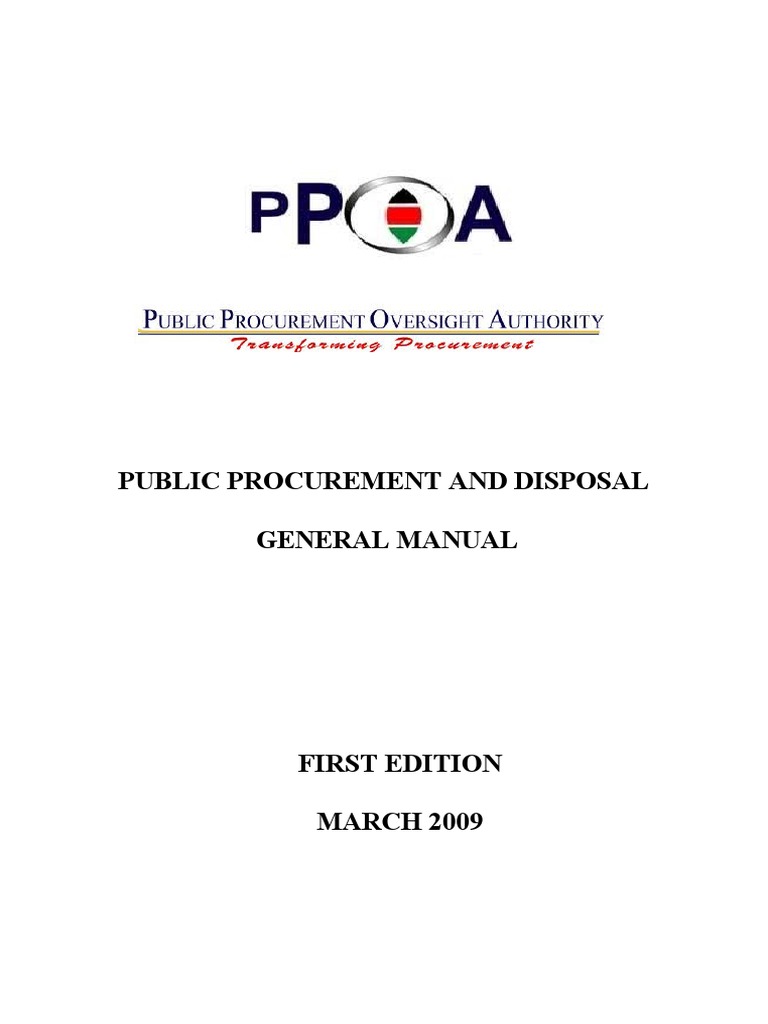 General Procurement Manual | PDF | Procurement | Valuation (Finance)