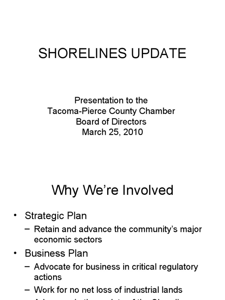 Tacoma Shoreline Management Update | PDF | Natural Environment