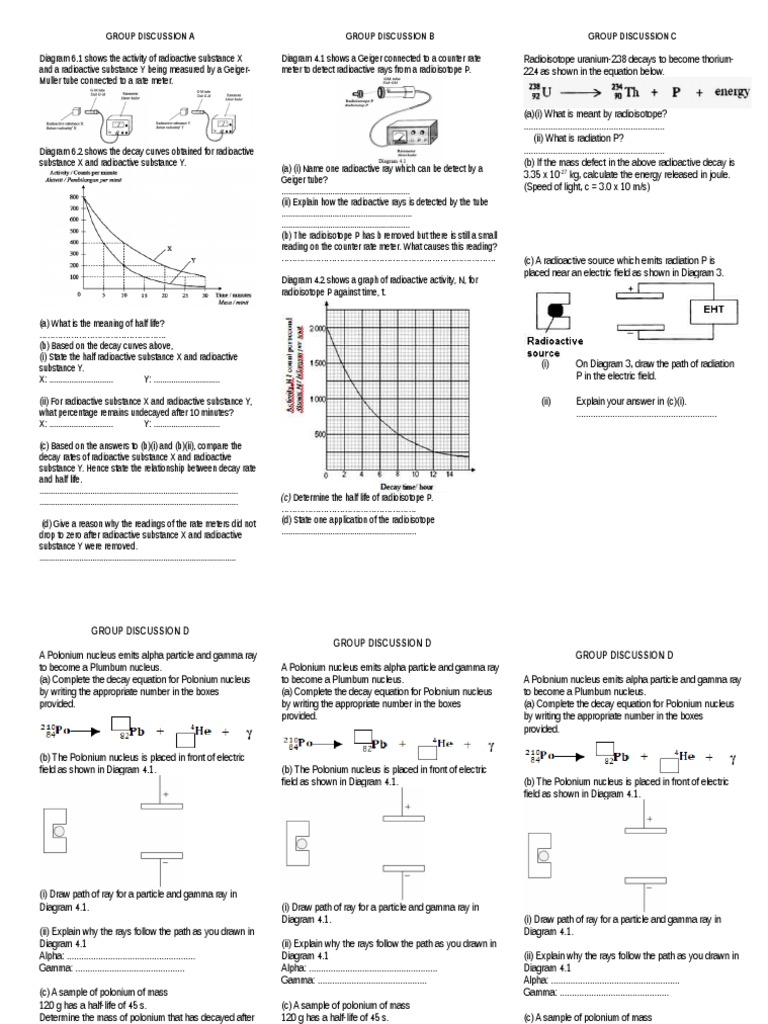 GD Radioactive Half Life | PDF | Radioactive Decay | Gamma Ray