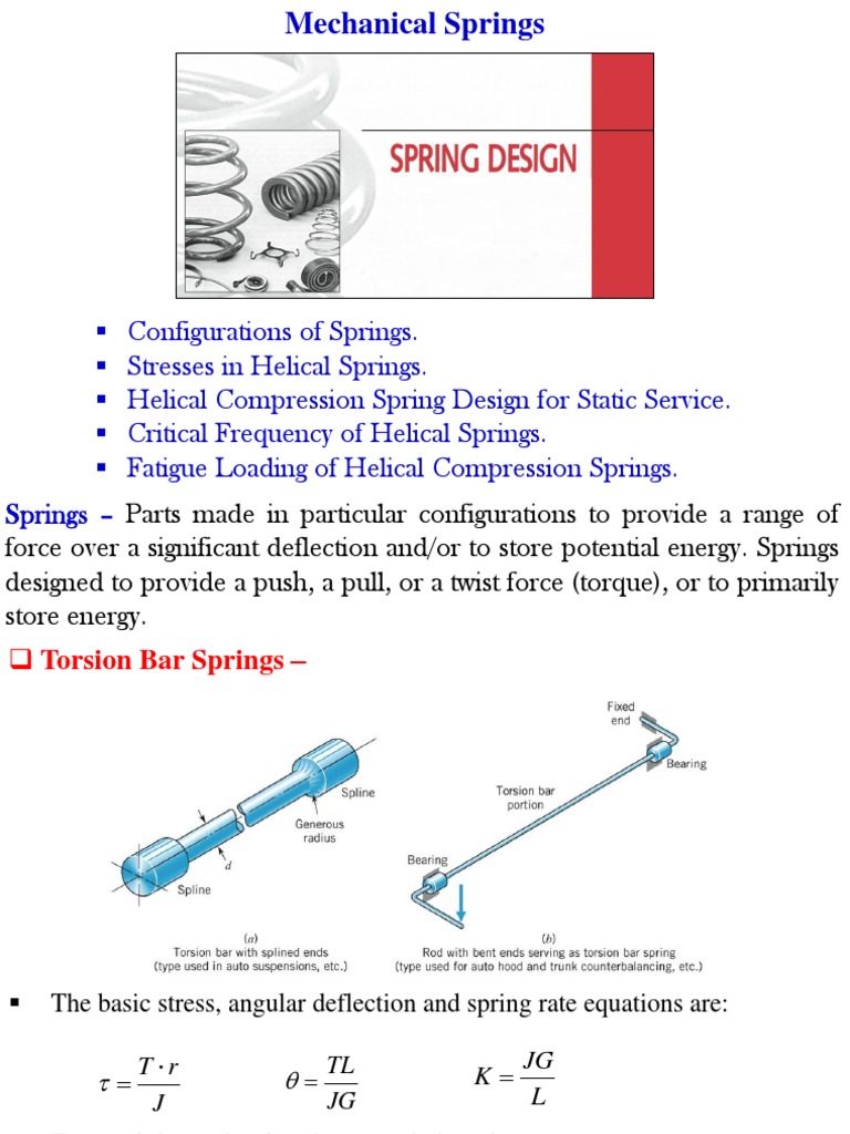 Mechanical Springs | PDF | Strength Of Materials | Stress (Mechanics)