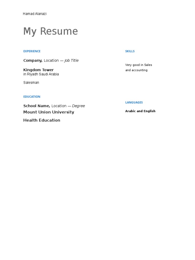 Myresume | PDF