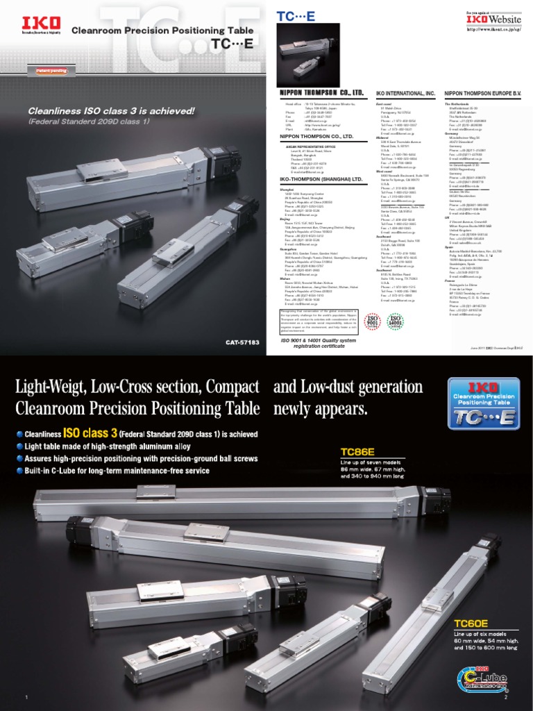 Cleanroom Precision Positioning Table TC…E | PDF | Power Supply ...