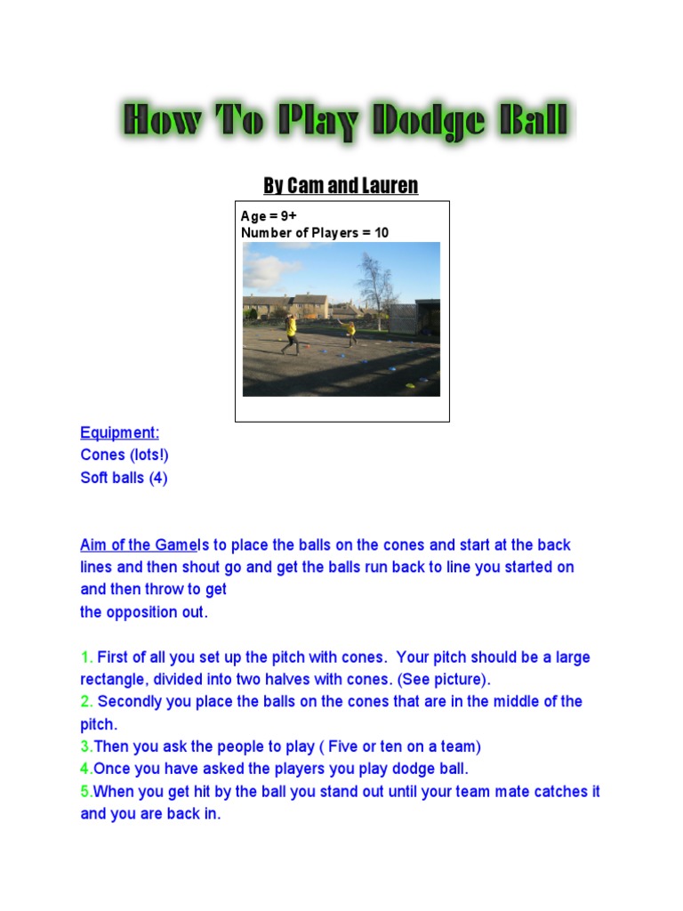 How To Play Dodgeball | PDF