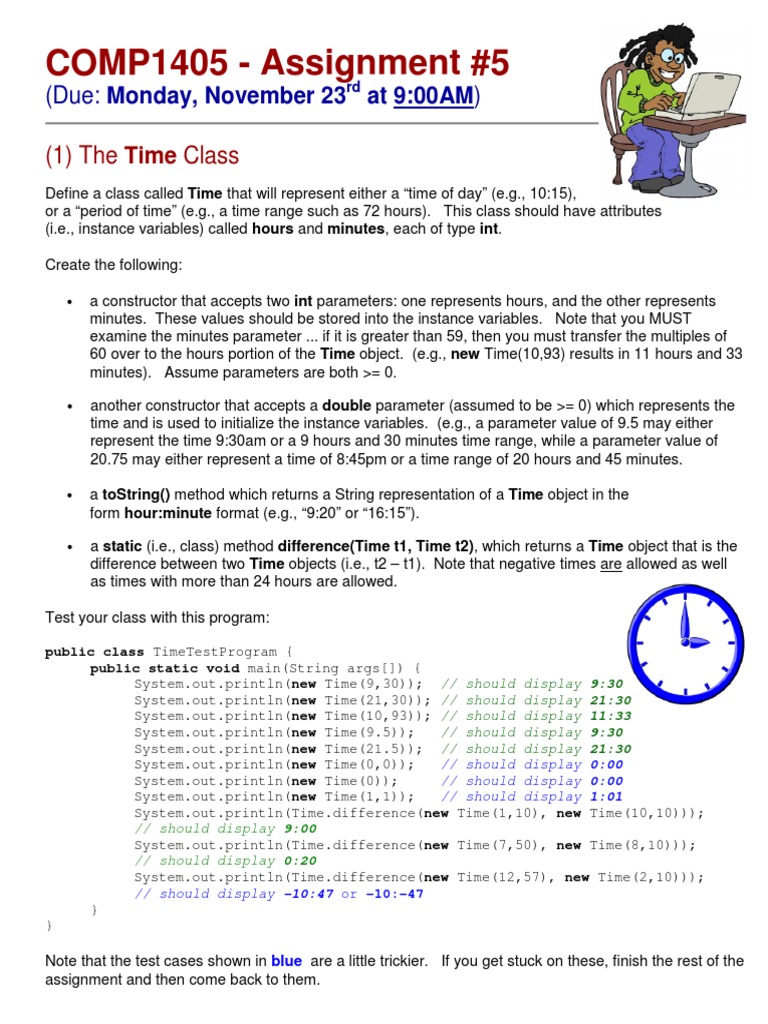 Comp1405 A5 F2015 | PDF | Constructor (Object Oriented Programming) | Programming