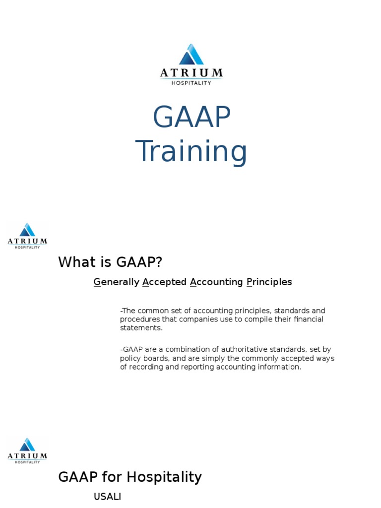 Gaap | PDF | Debits And Credits | Accrual