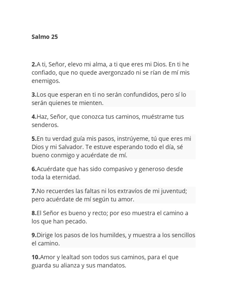 Salmo 25 | PDF | Salmos | Teología