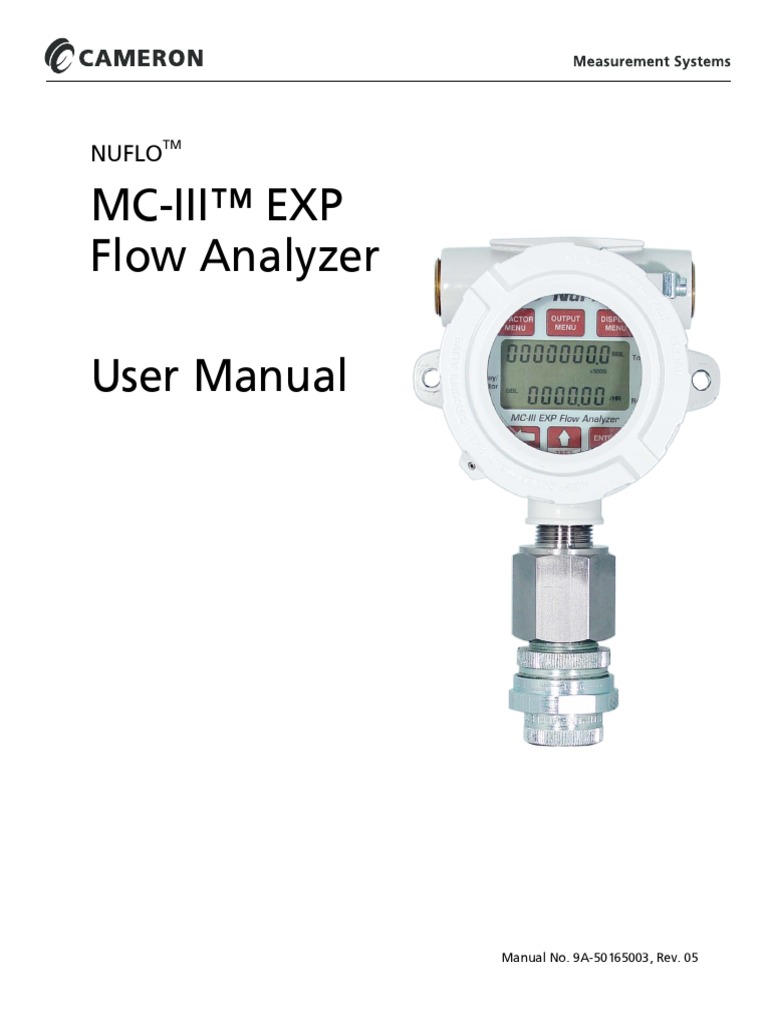 MC III Exp User Manual | PDF | Flow Measurement | Computing