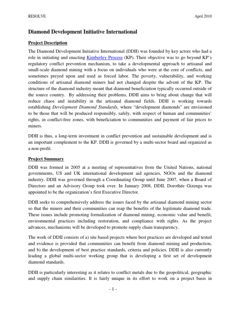Diamond Development Initiative International | Download Free PDF ...