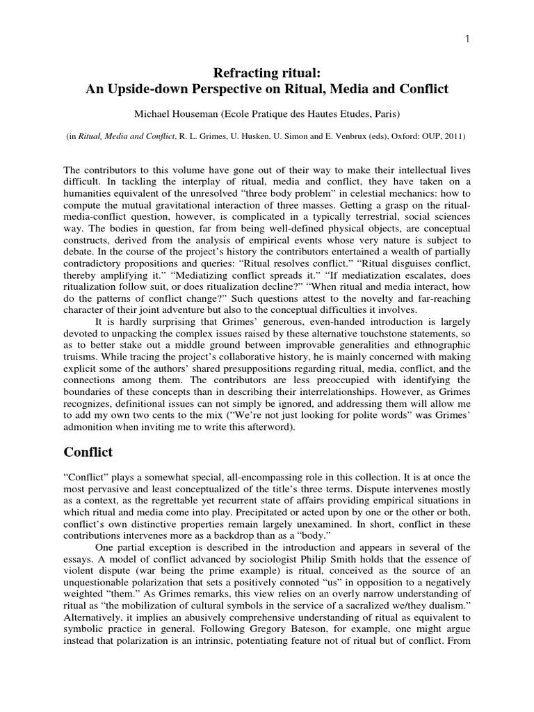 Refracting Ritual: An Upside-Down Perspective On Ritual, Media and ...