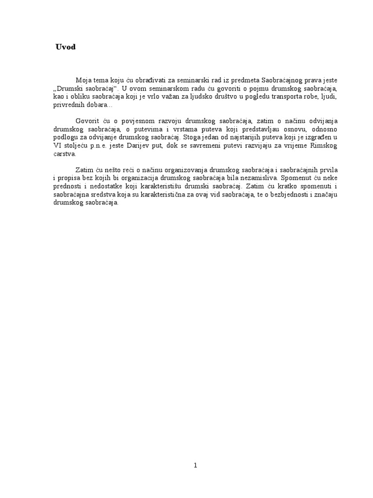 Drumski Saobracaj | PDF