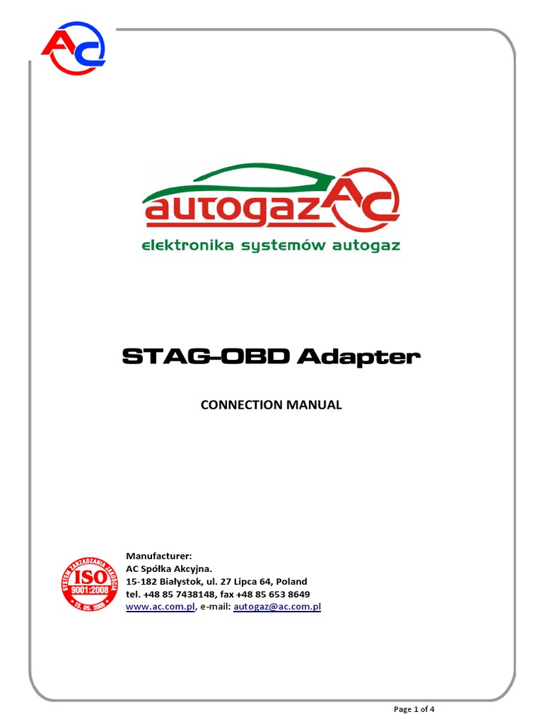 ENG-STAG-OBD Manual PDF | PDF | Manufactured Goods | Electrical Engineering