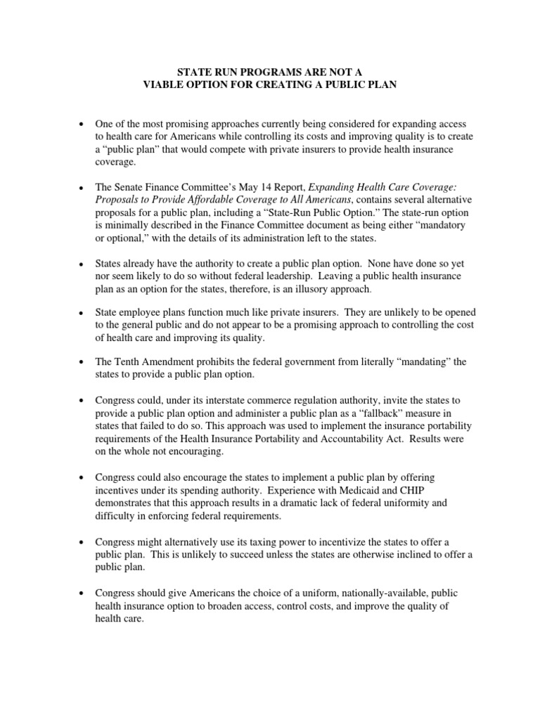 Jost - Timothy Jost, State-Run Programs Are Not A Viable Option For ...