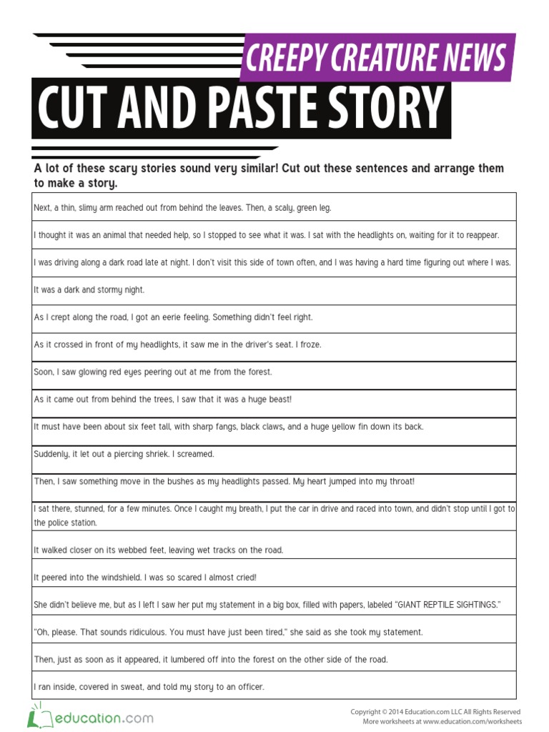 Cut and Paste Story | PDF