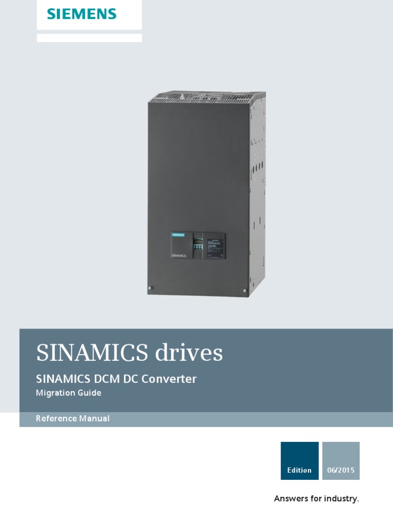 Sinamics DC Master Migration Guide en | PDF | Power Supply | Random ...