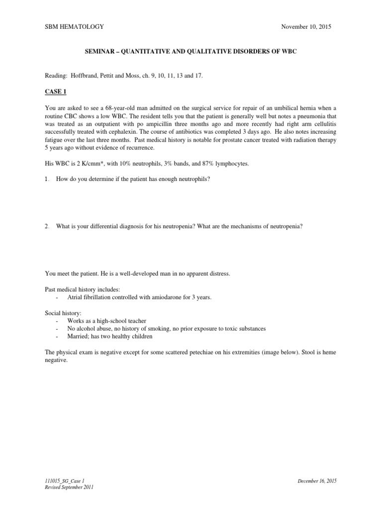 Quantitative and Qualitative Disorders of WBCs | PDF | White Blood Cell ...