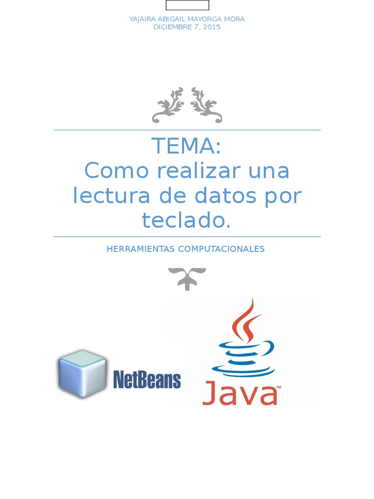 Lectura de Datos Por Teclado | PDF | Java (lenguaje de programación ...