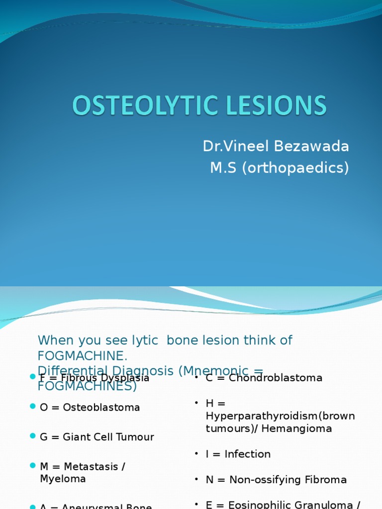 Osteolytic Lesions | Neoplasms | Diseases And Disorders
