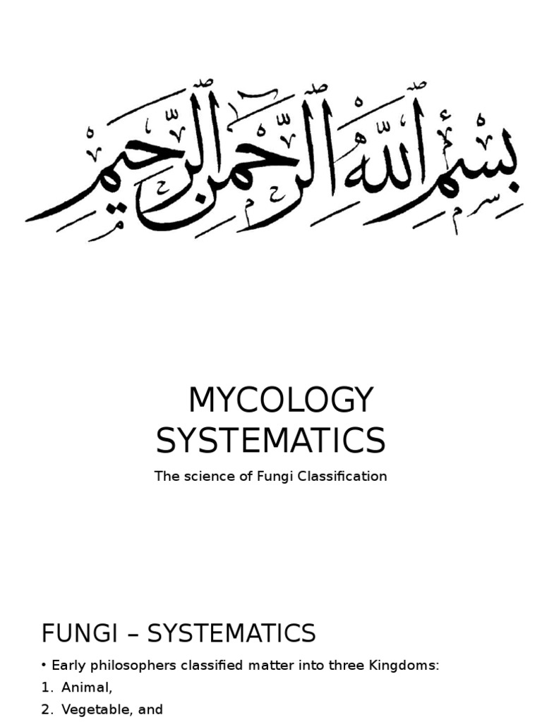 Mycology Systematics - Fungi Classification | PDF | Fungus | Biological ...