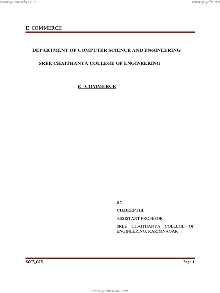 E-Commerce Syllabus Overview 2010-2011 | PDF | Credit Card | E Commerce