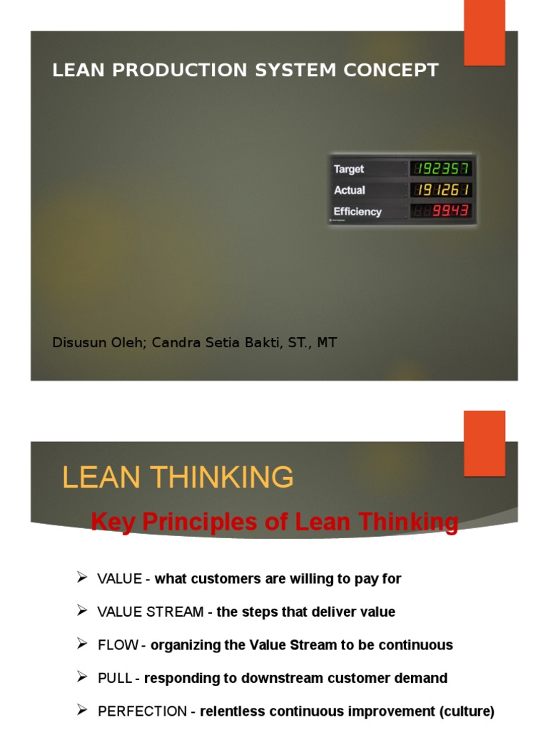Chapter 5 Lean Manufacturing System Concept | PDF | Lean Manufacturing ...