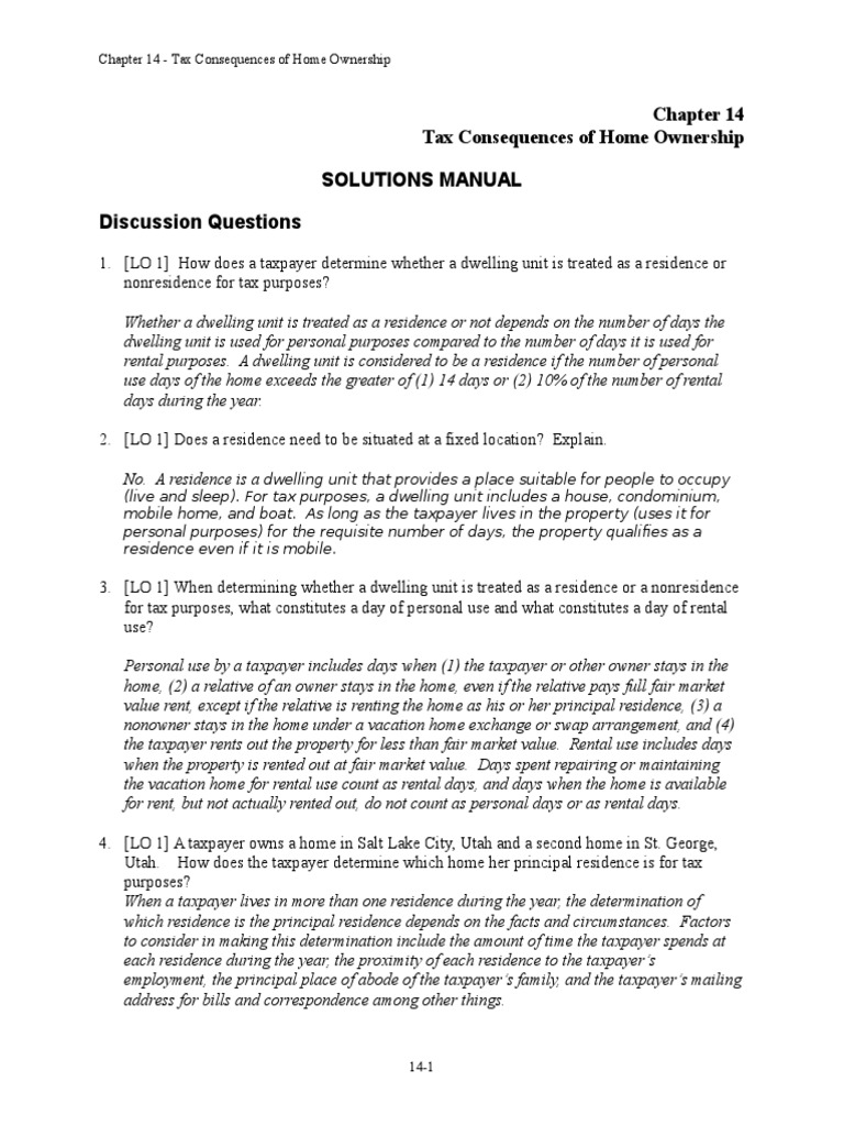 Chap 014 | PDF | Refinancing | Tax Deduction