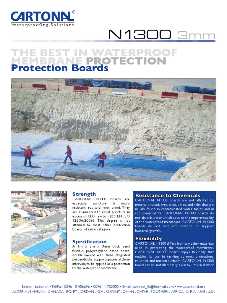 Cartonal N1300-3mm | PDF | Asphalt | Manmade Materials