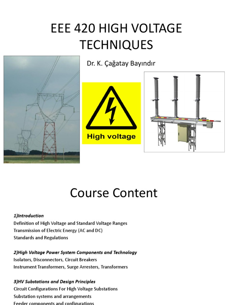 High Voltage Techniques Overview | PDF | Electric Power Transmission ...