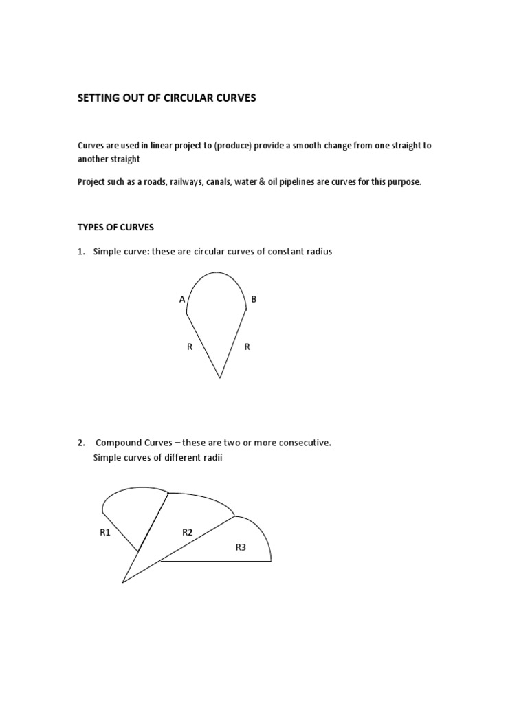 Setting Out of Circular Curves | PDF | Angle | Tangent